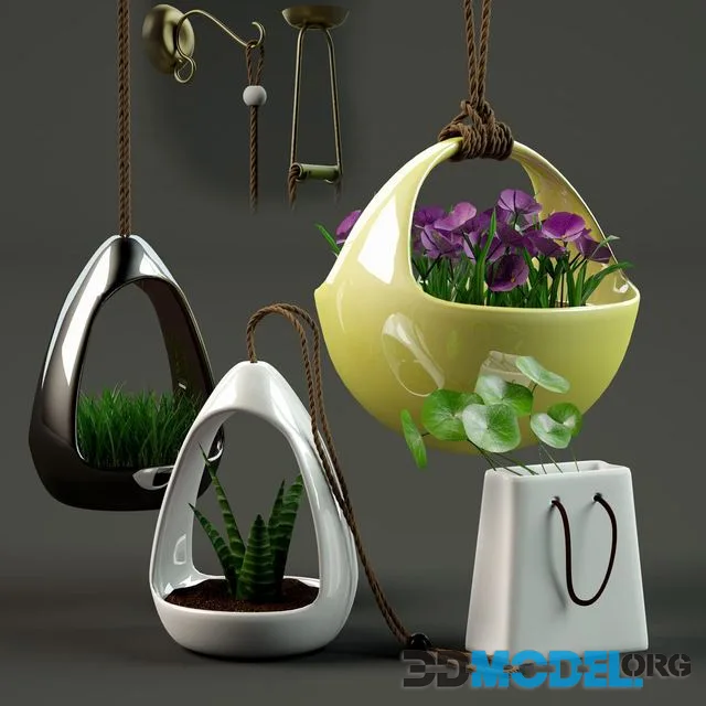 3D Model – 3 pots