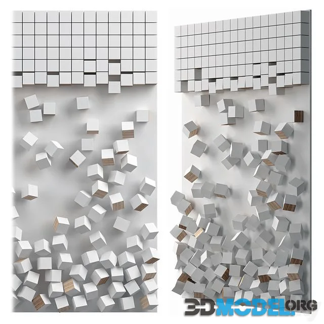 3D Model – Falling Cubes