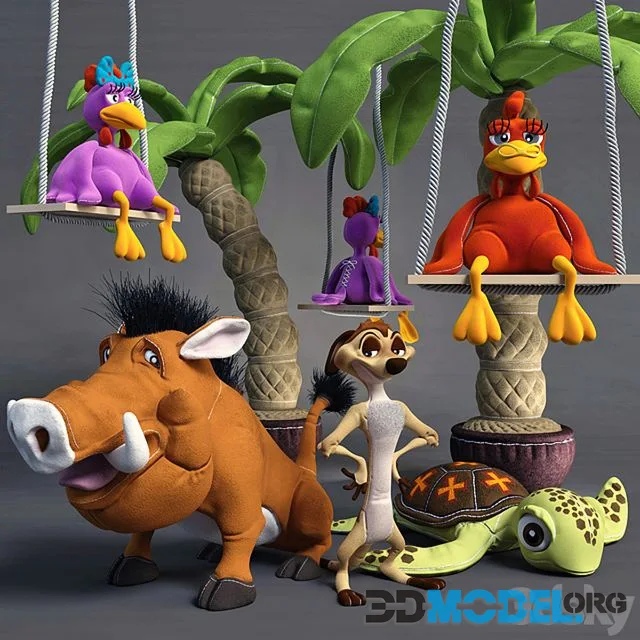 3D Model – Timon and Pumbaa
