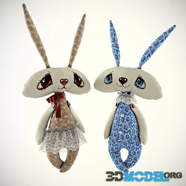3D Model – Toys Bunnies