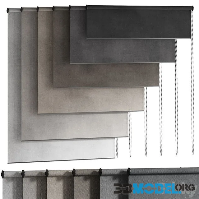 3D Model – Roller blind 1500mm