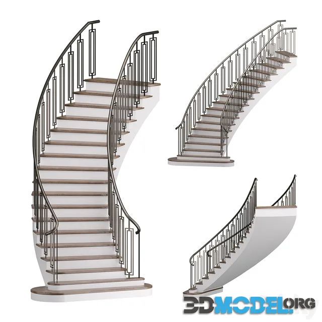 3D Model – Staircase 18 steps