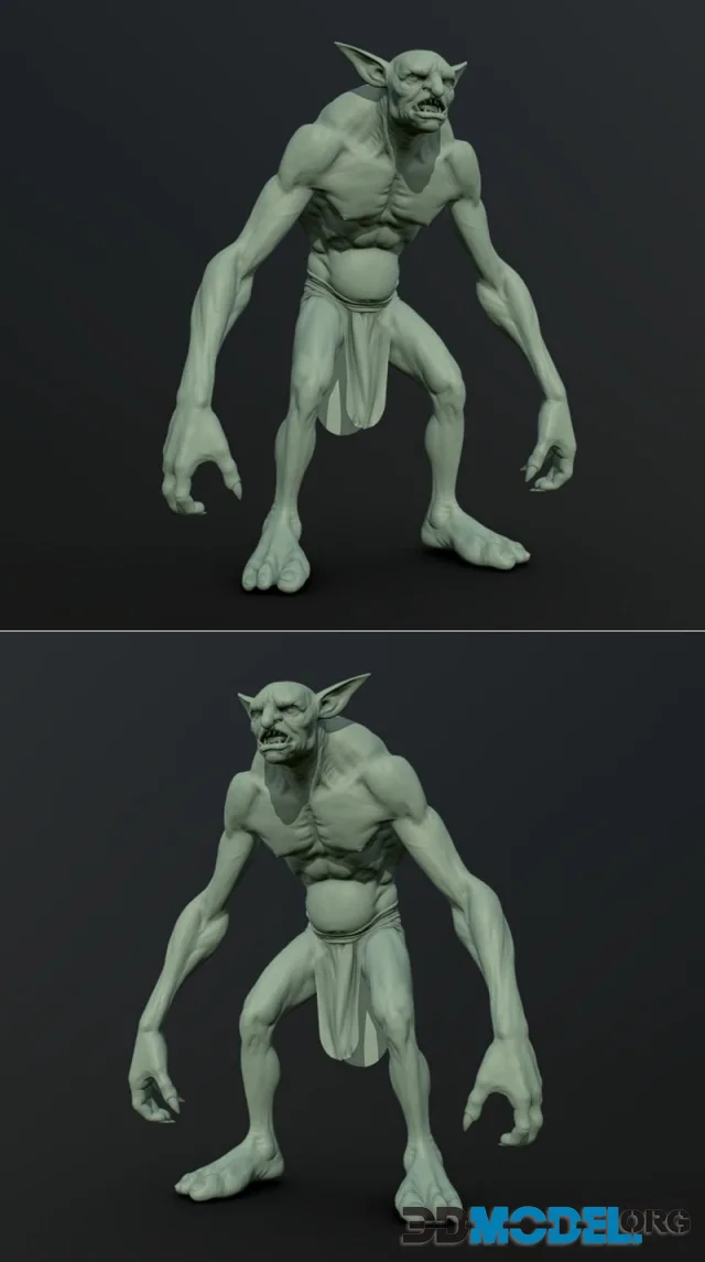 3D Model – Goblin Zbrush High Poly – Printable