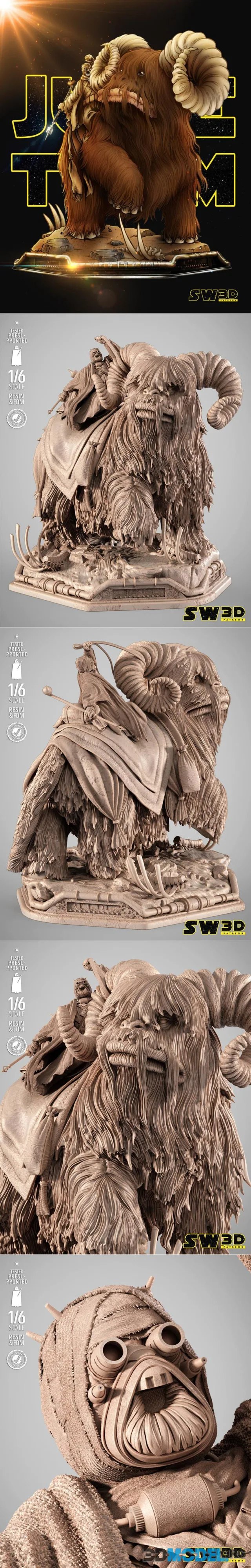 3D Model – SW3D - Bantha Sculpture – Printable