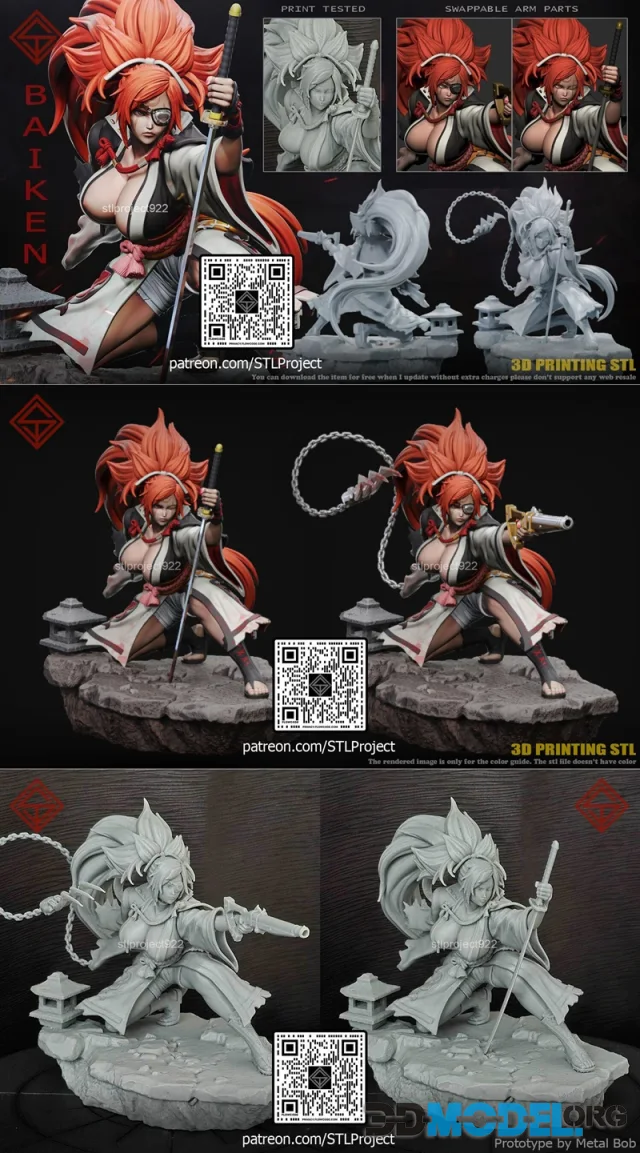 3D Model – STL Project - Baiken – Printable