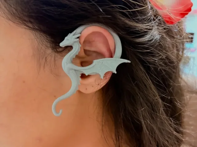 3D Model – Dragon Earring Pendant – Printable