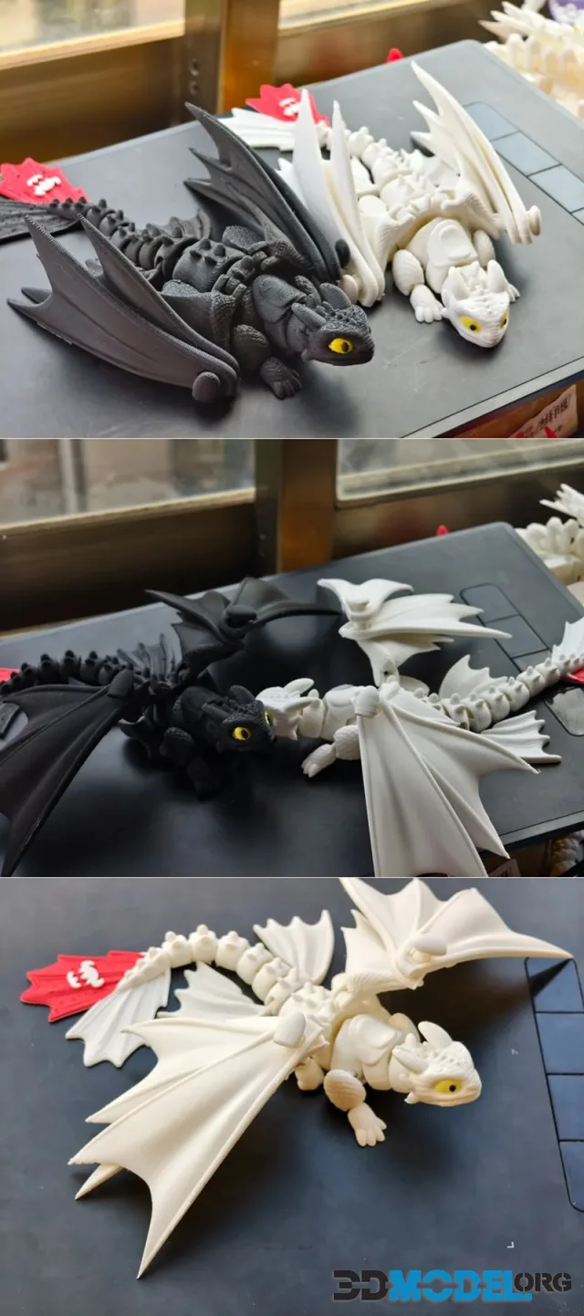 3D Model – Toothless, foldable wings – Printable