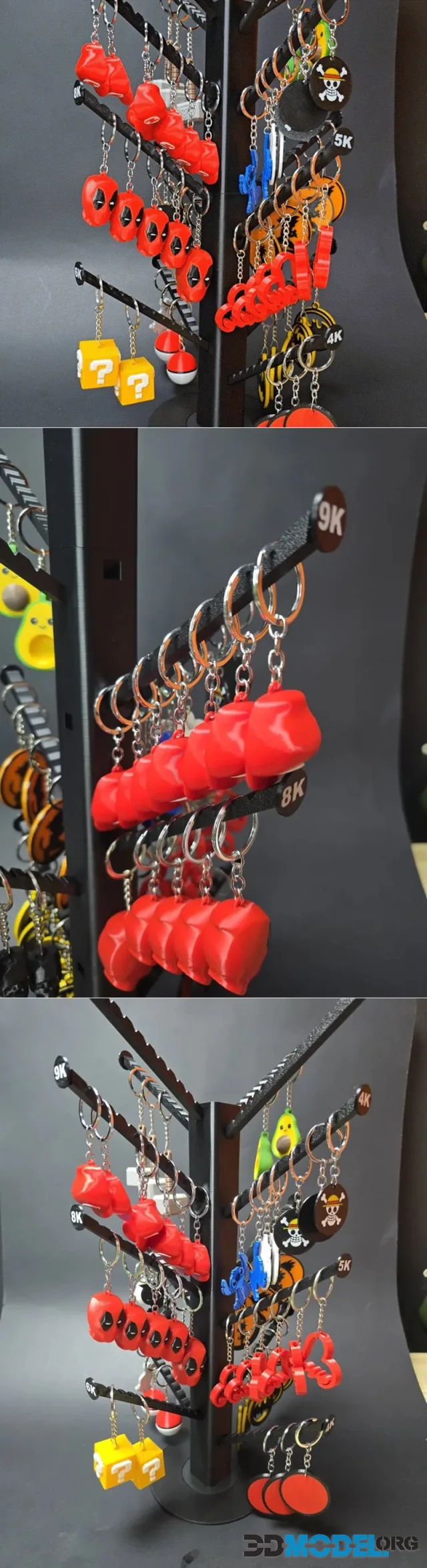 3D Model – XXL Modular Keychain Display Stand - Rotating – Printable