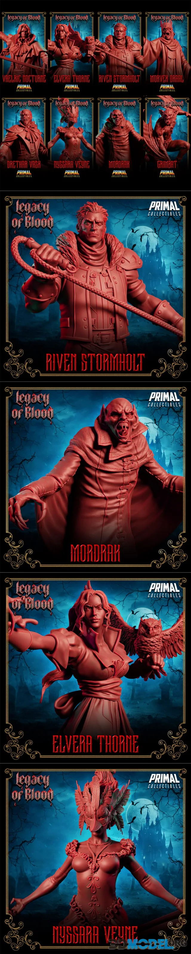 3D Model – PRIMAL Collectibles - Legacy of Blood June 2025 – Printable