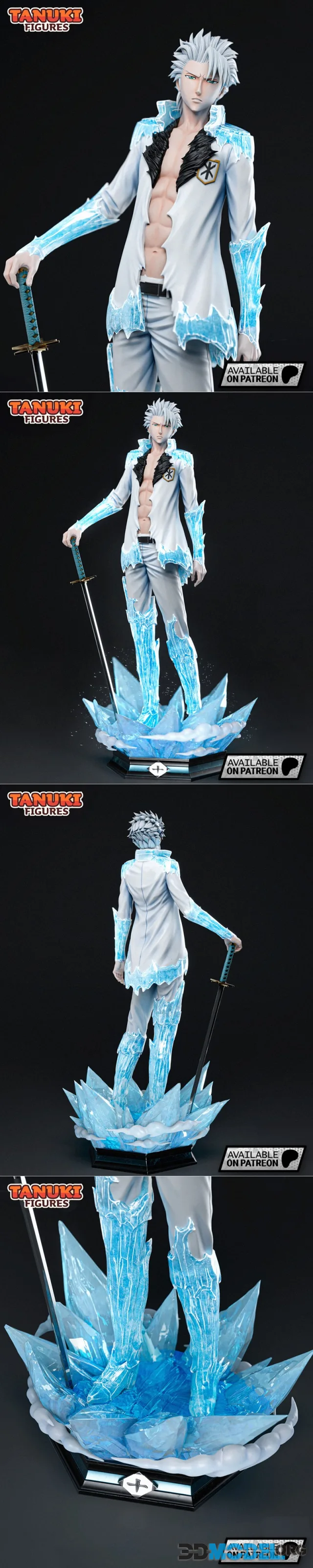3D Model – Tanuki Figures - Toushirou Hitsugaya - Bleach – Printable