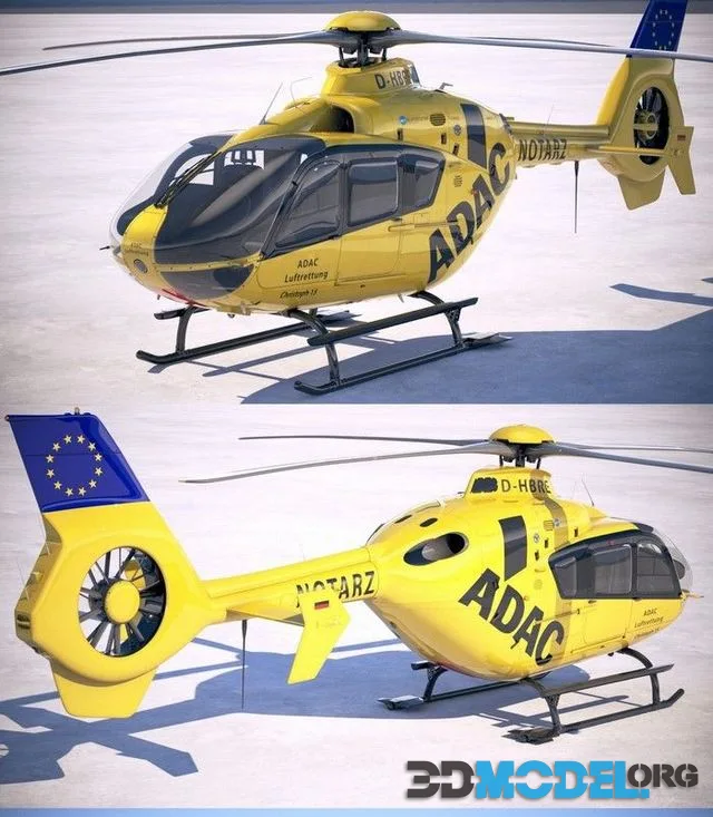 3D Model – ADAC Eurocopter EC135 (PBR)
