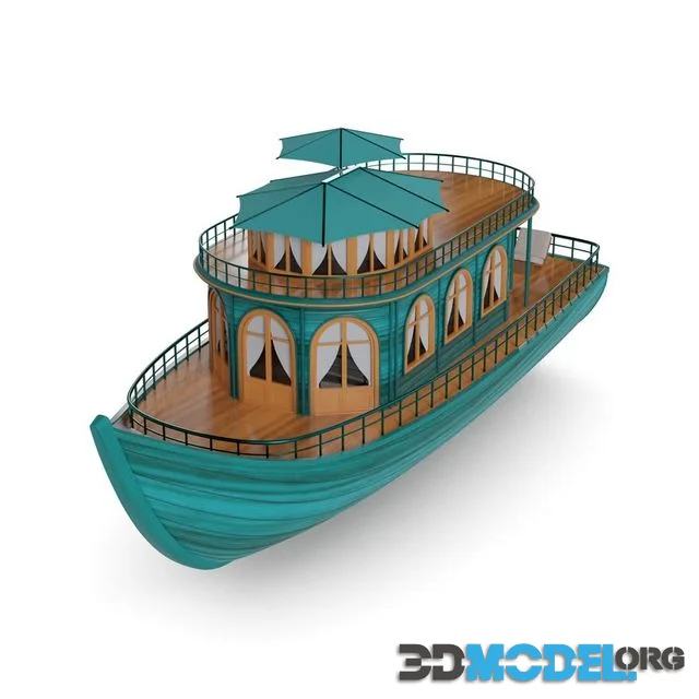 3D Model – Adventure Houseboat (PBR)