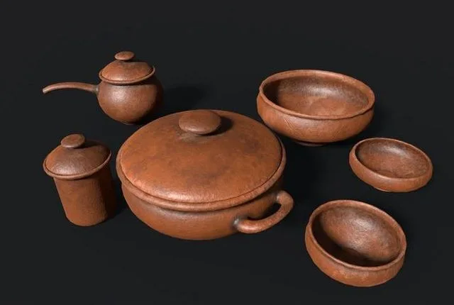 3D Model – Antique clay pot Low-poly (PBR)