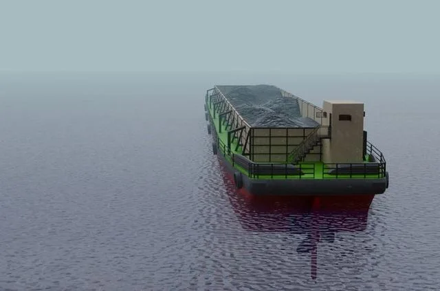 3D Model – Barge Ship Low-poly (PBR)