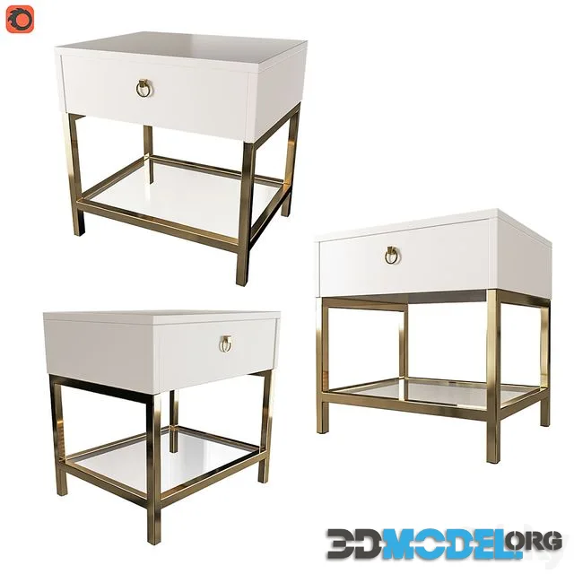 3D Model – Bedside table Garda Decor KFC763E7