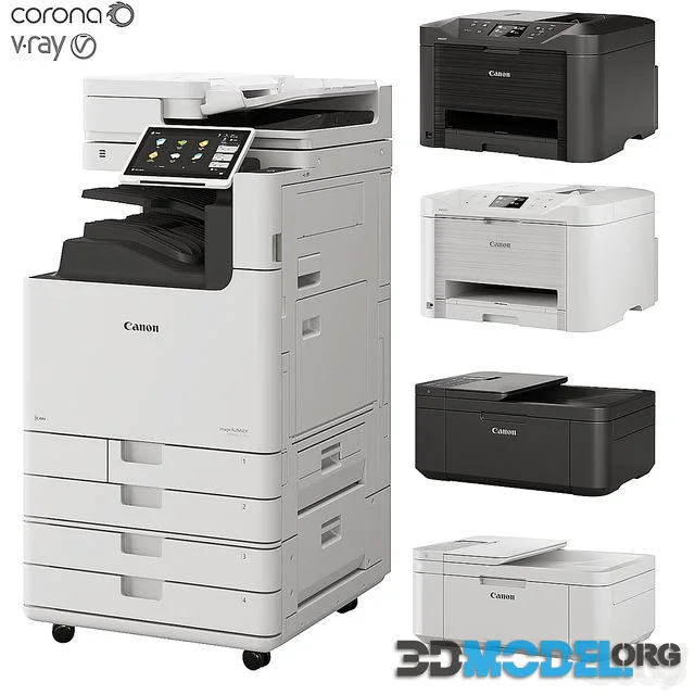 3D Model – Canon printer set