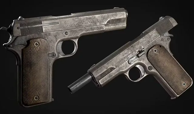 3D Model – Colt Model 1909 Prototype Pistol (PBR)