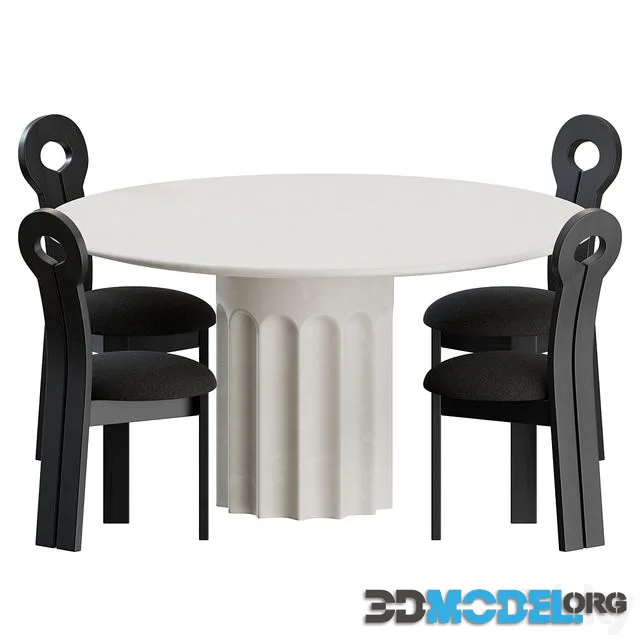 3D Model – Dining Set 01 by Lulu and Georgia