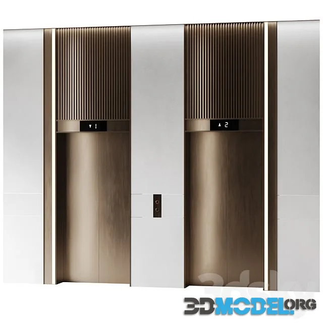 3D Model – Elevator Hall 02