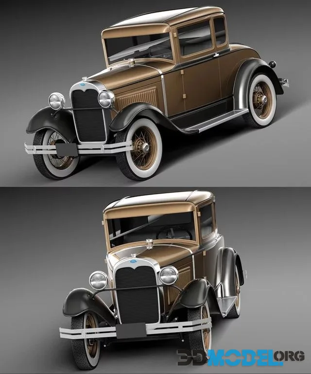 3D Model – Ford Model A Coupe 1928 (PBR)