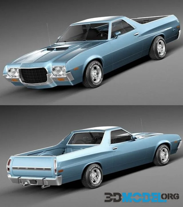 3D Model – Ford Ranchero 1972 (PBR)