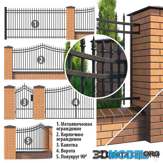 3D Model – Forged fence