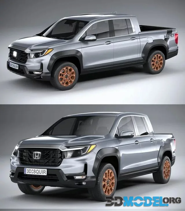 3D Model – Honda Ridgeline 2021 (PBR)