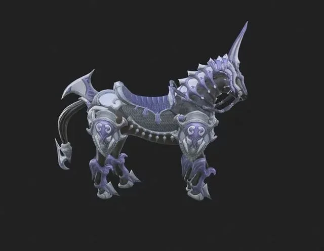 3D Model – Medieval mount animation Low-poly (PBR)