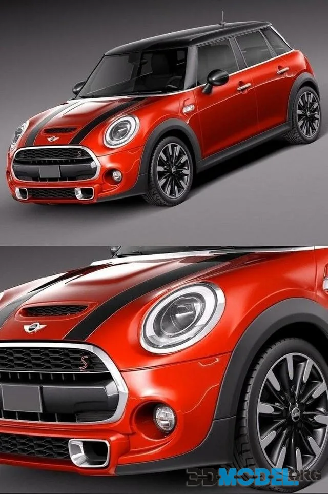 3D Model – Mini Cooper S 5-door 2015 (PBR)