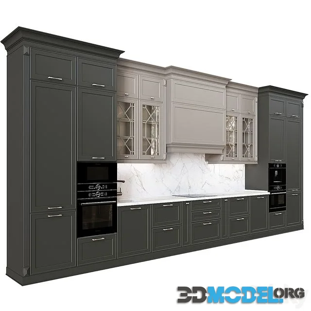 3D Model – Neoclassical kitchen 11