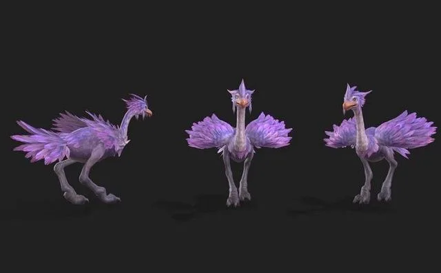 3D Model – Ostrich complete animation Low-poly (PBR)