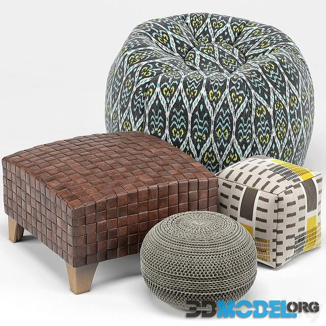 3D Model – Pouf Set 2