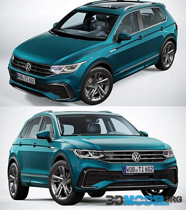 3D Model – Volkswagen Tiguan 2021 with HQ Interior (PBR)