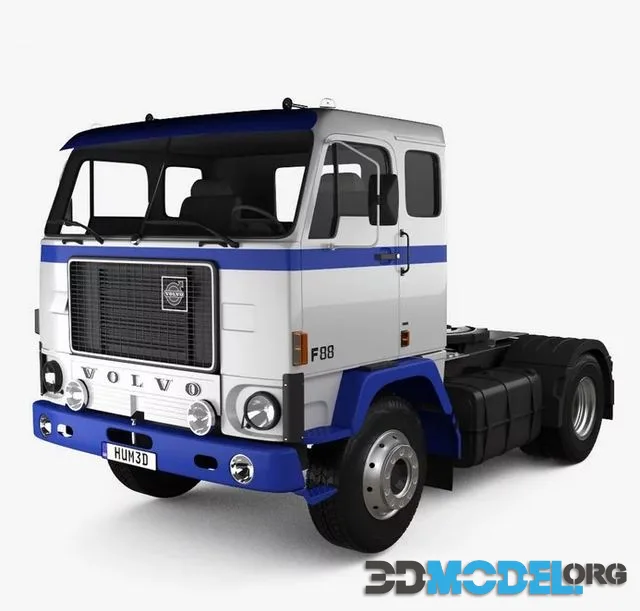 3D Model – Volvo F88 Tractor Truck 1968 (PBR)