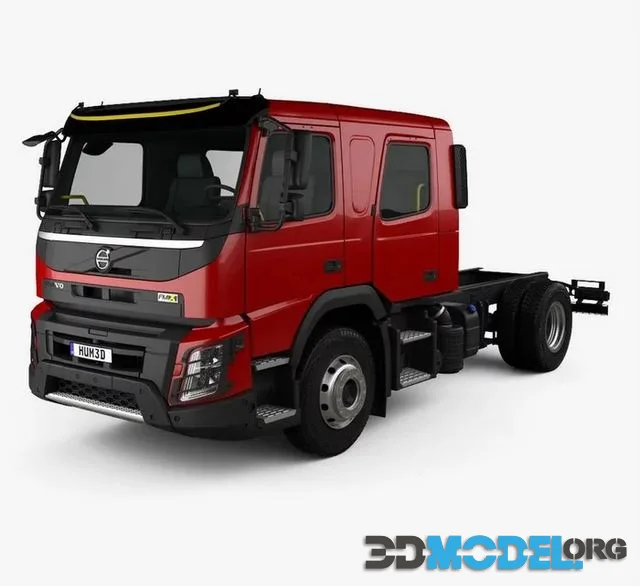 3D Model – Volvo FMX Crew Cab Chassis Truck 2014 (PBR)