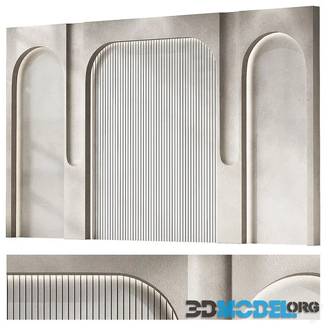 3D Model – Wall arched decorative panels