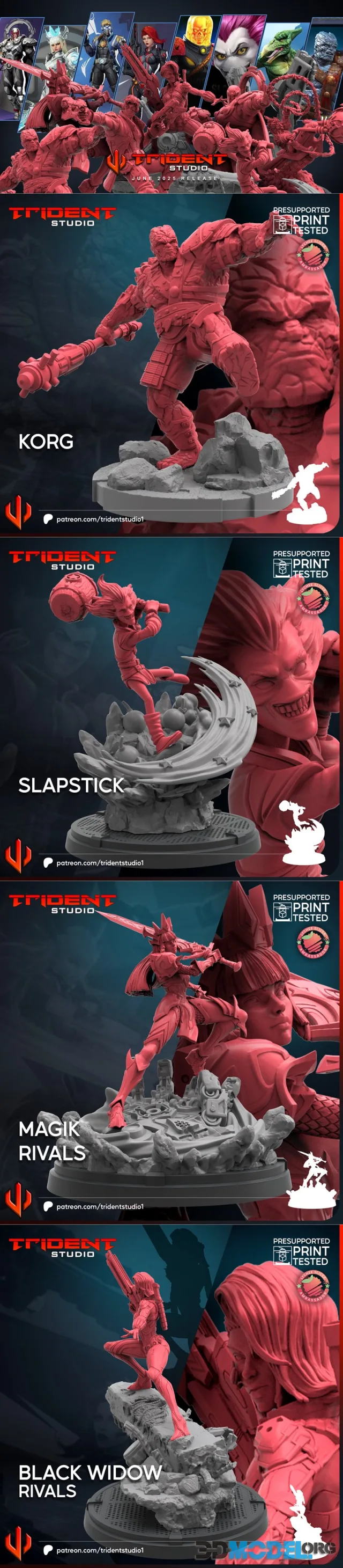 3D Model – Trident Studio June 2025 – Printable