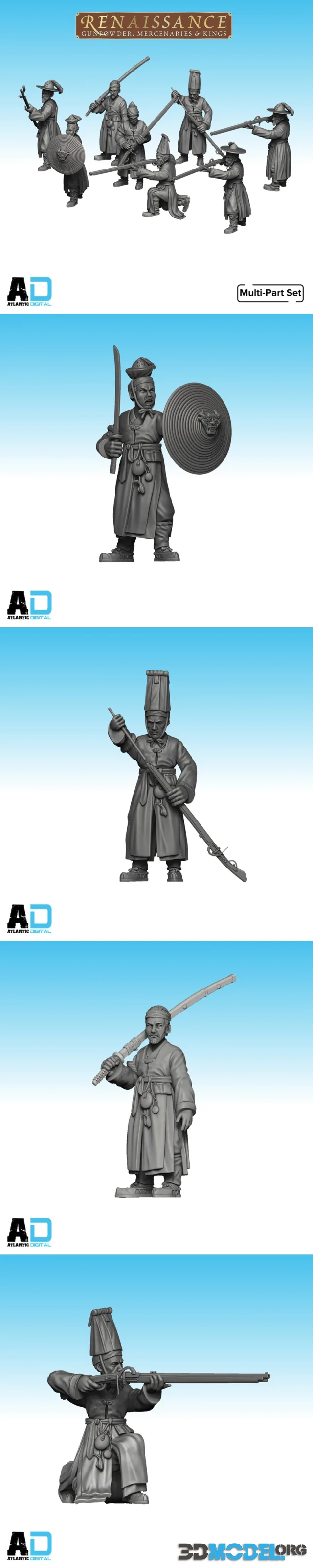 3D Model – Wargames Atlantic - Joseon Musketeers – Printable