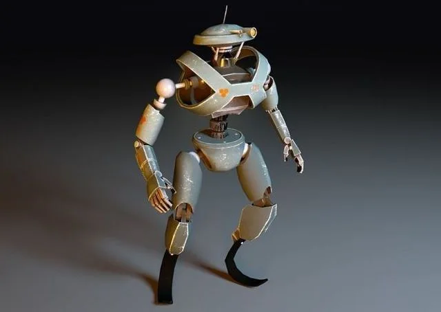 3D Model – Cartoon Character Robot Low-poly (PBR)