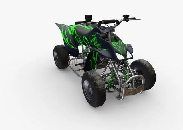 3D Model – Quad bike v2 Low-poly (PBR)