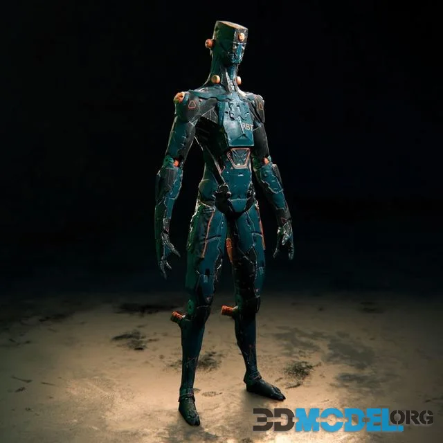 3D Model – Robot RBT Low-poly (PBR)