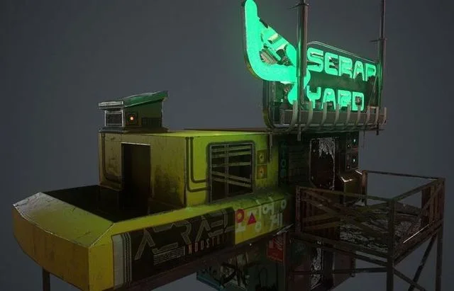 3D Model – Scrap Yard Shop Low-poly (PBR)