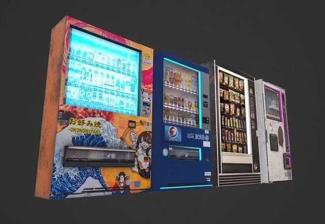 3D Model – Vending Machine Pack Low-poly (PBR)