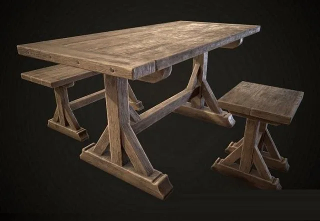3D Model – Wood Table (PBR)