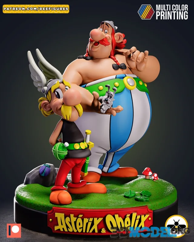 3D Model – Bee Figures - Asterix & Obelix – Printable