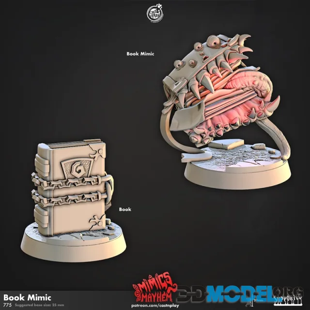 3D Model – Cast n Play - Book Mimic – Printable