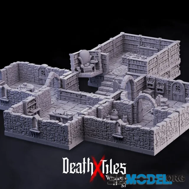 3D Model – Death x Tiles - Complete Wizard's Home Set – Printable
