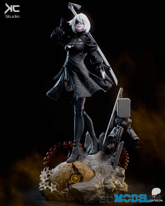 3D Model – KCStudio - 2B - Nier Automata – Printable