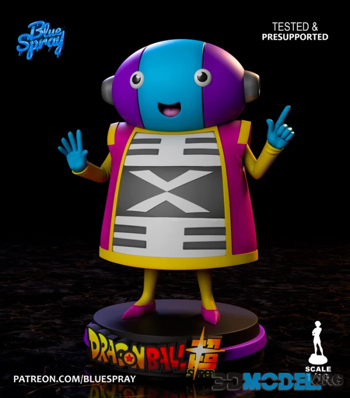 3D Model – Blue Spray - Zeno Sama - Dragon Ball Super – Printable