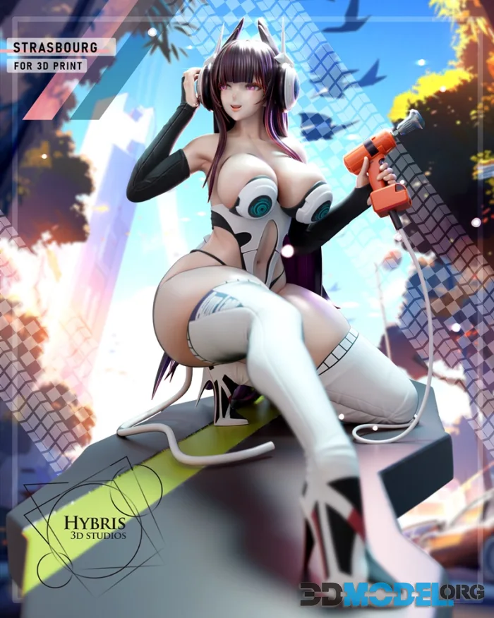 3D Model – Hybris Studios - Stratosbourg - Azur Lane – Printable